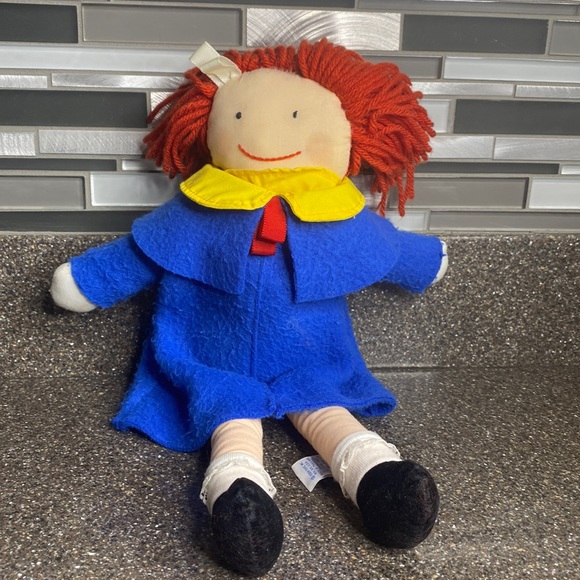 Vintage | Toys | Vintage Madeline Doll Plush By Eden 99 Yellow Hat Blue ...